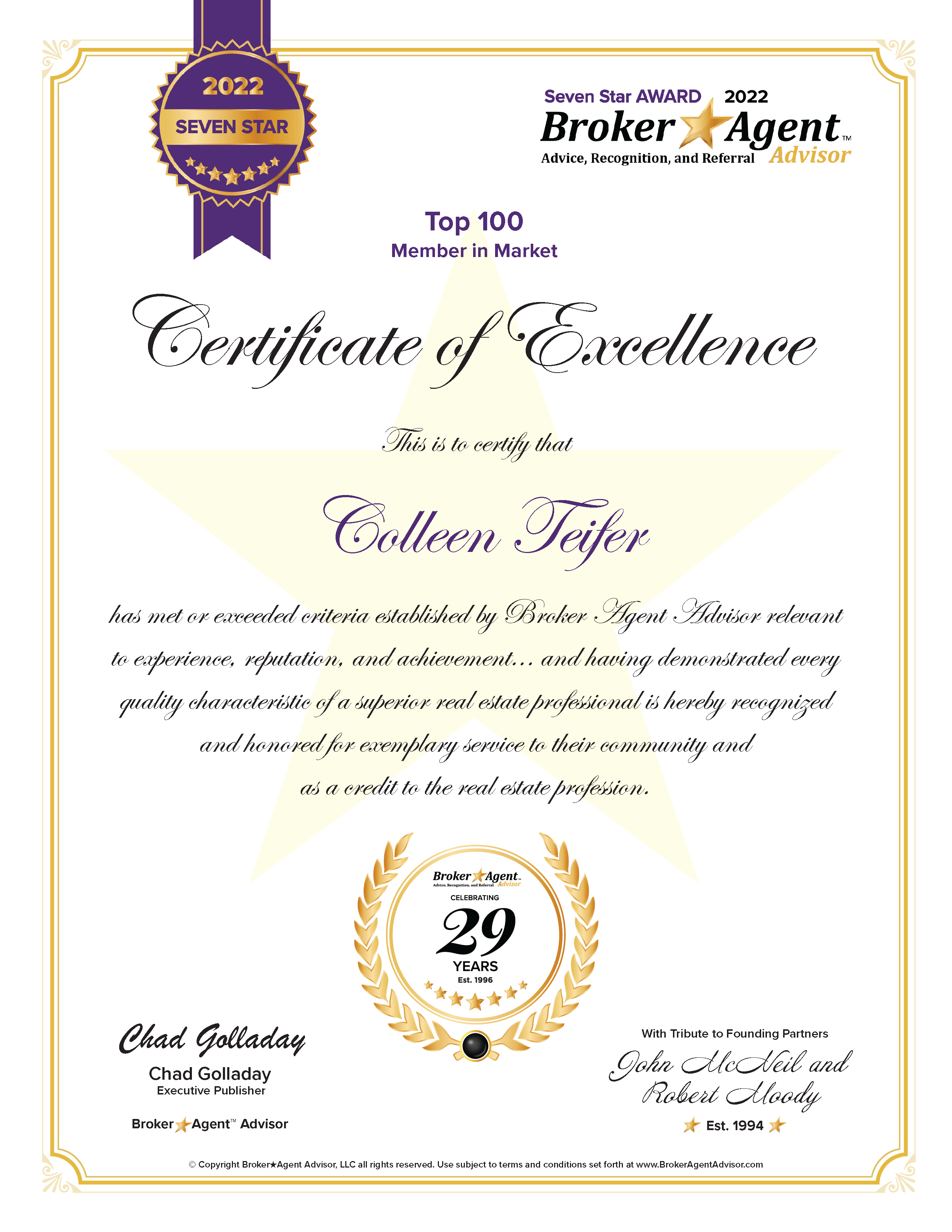 Colleen Teifer Recognized with National Certification - Carolina ...